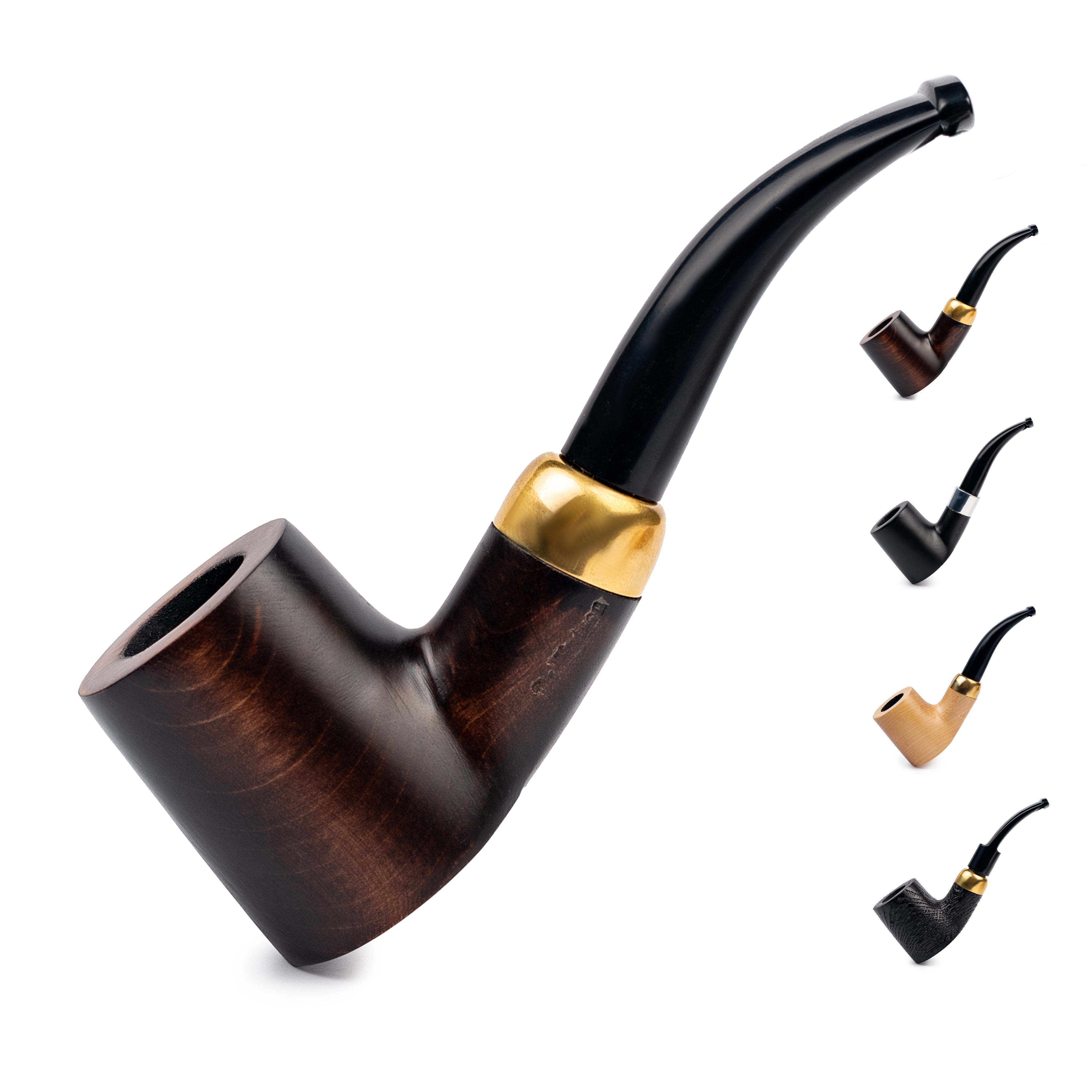 Tobacco Pipe, classic Cherrywood shape, Handcrafted from Maple Wood, F ...